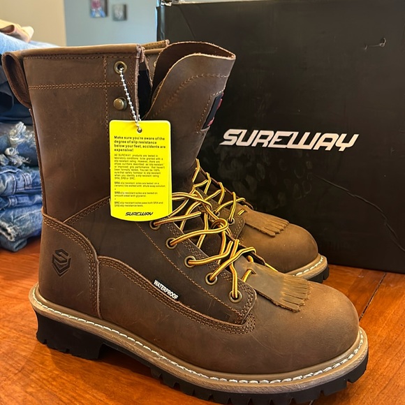 Sureway | Shoes | Mens Sureway 8 Wp Steel Toe Black Work Boot Insoles ...